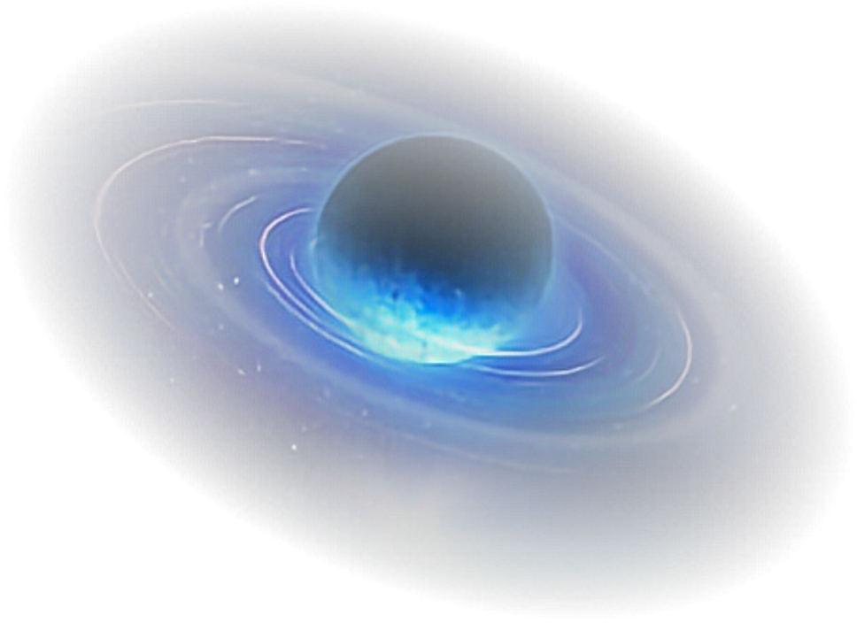 Download Transparent Saturn Planet Gas Rings Blue Faded - Vortex - PNGkit