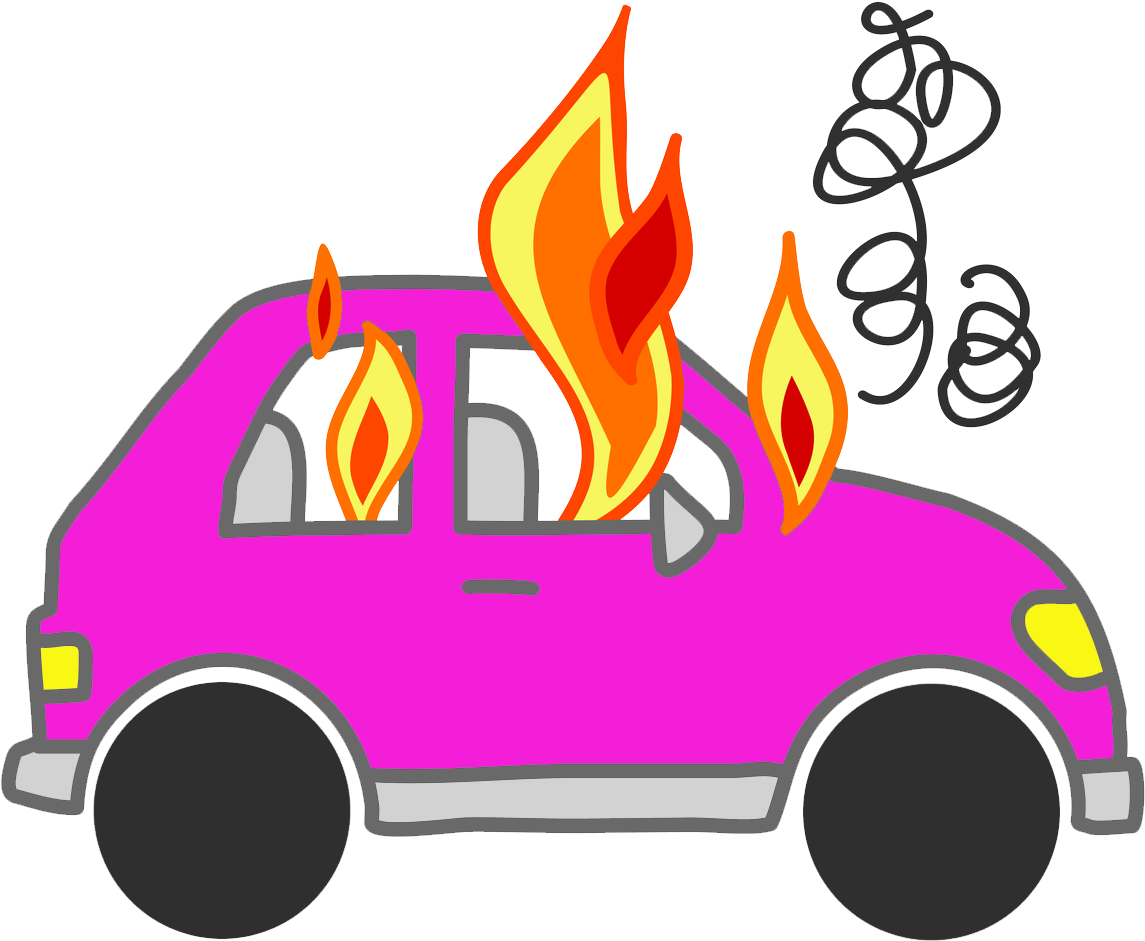 Download Cars On Fire Clipart - Car On Fire Cartoon - Full Size PNG ...