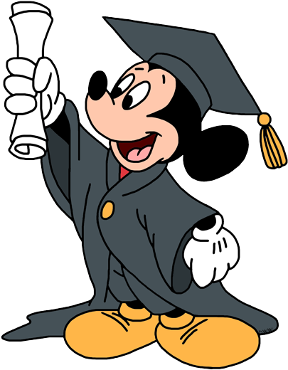Download Mickey Mouse Graduation - Full Size PNG Image - PNGkit