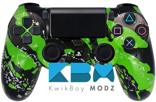 Download Green Splatter Custom Ps4 Controller - Green Camouflage Controller Ps4 - Full Size PNG ...