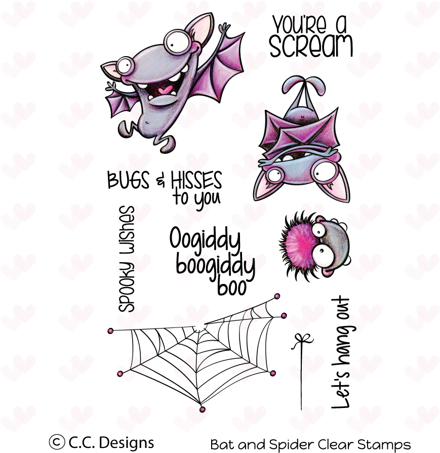 Download Bat & Spider Clear Stamp Set - Clear Stamp - Full Size PNG ...