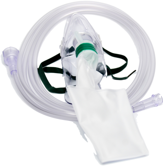 Download Oxygen Mask With Reservoir Bag - Nebulizer - Full Size PNG ...