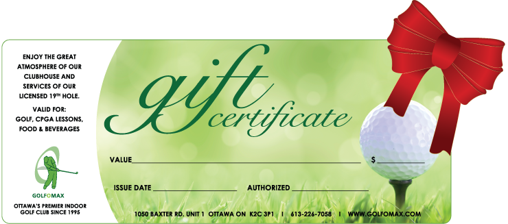 Download Golf Lesson Gift Certificate Full Size PNG Image PNGkit
