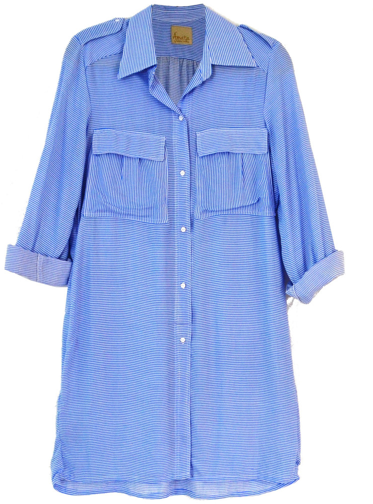 Download Camisa-vestido Trendy Camisa / Blusón Larga En Chalis - Blouse ...