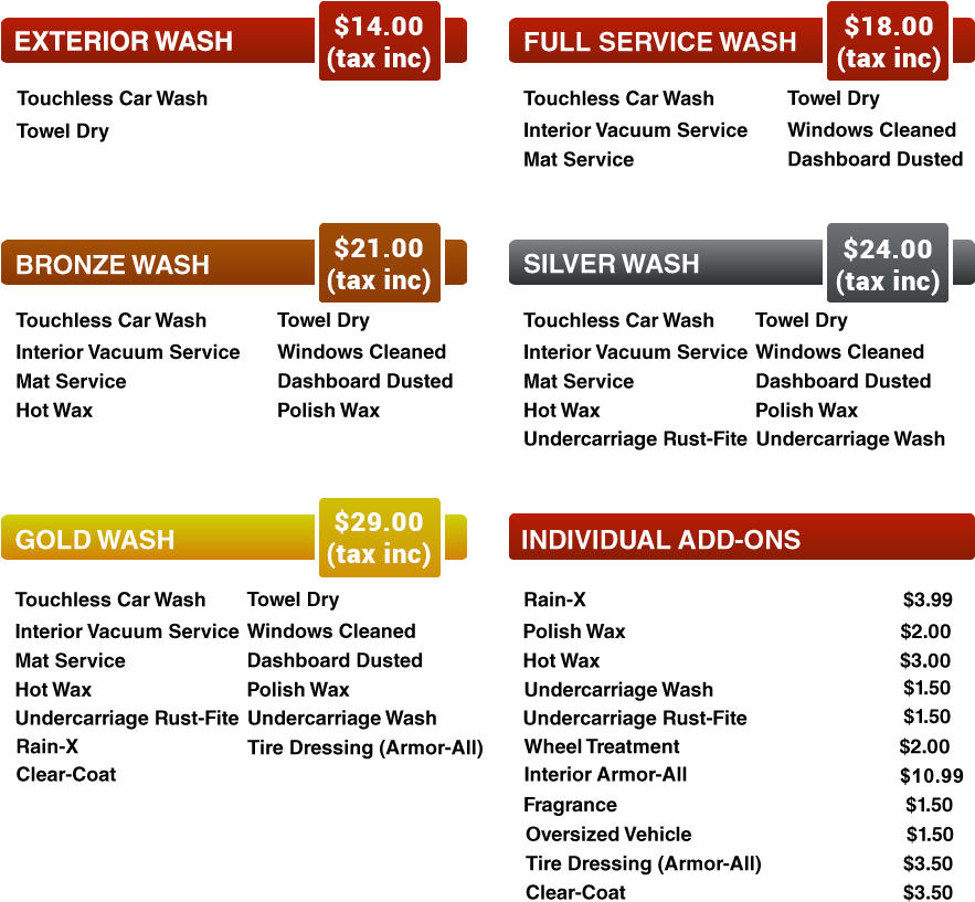 Download Wash Packages - Expressway 55 Car Wash - Full Size PNG Image ...