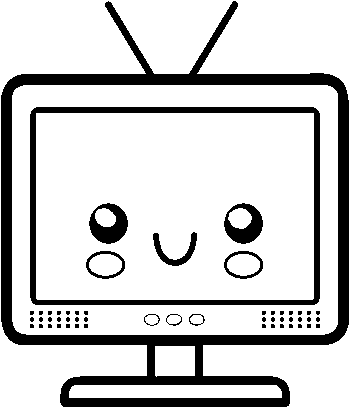 Download Television With Antenna Coloring Page - Dibujo De La ...