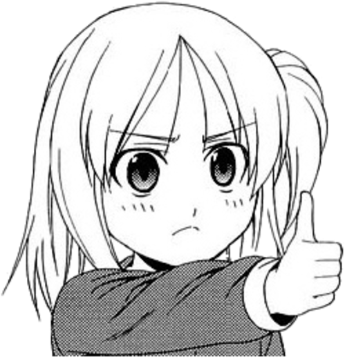Download 7639058 - >> - Thumbs Up Anime Meme - Full Size PNG Image - PNGkit