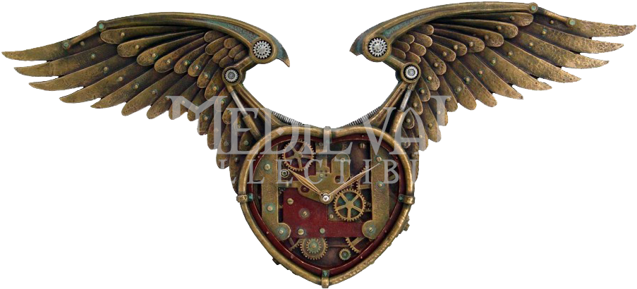 Download Steampunk Winged Heart Clock - Steampunk Winged Heart Clock ...