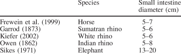 Download The Diameter Of The Small Intestine In Different Hindgut ...