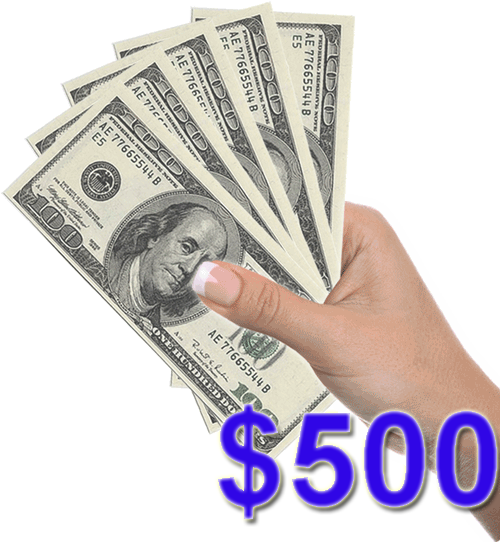 Download Cash Prize $500 - King's Casino - Full Size PNG Image - PNGkit