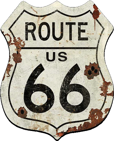 Download Route 66 Sign - Plaque Métal Route 66 - Full Size PNG Image ...