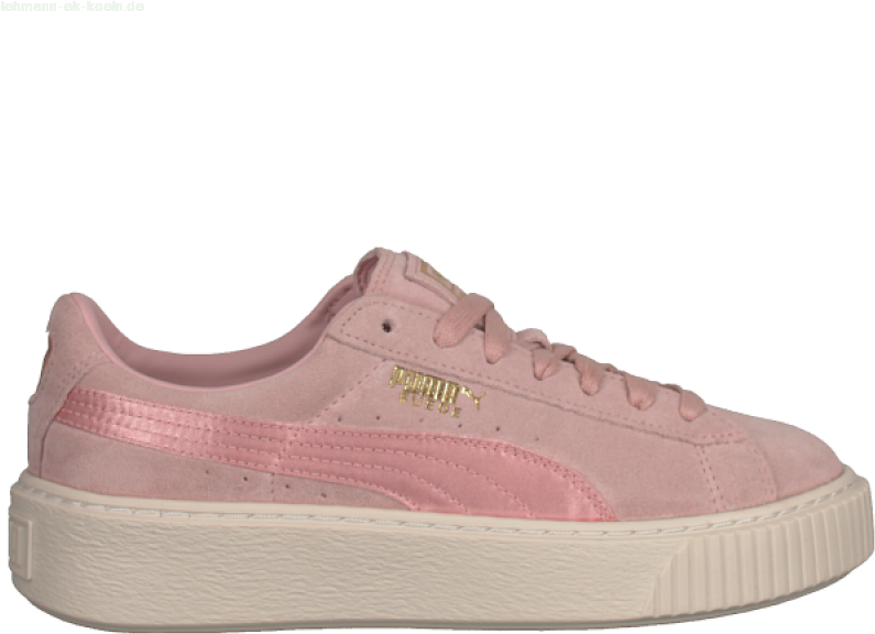 Download Rosa Puma Sneaker Suede Platform Mono Satin - Full Size PNG ...