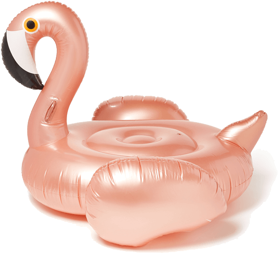 Download Sunnylife Luxe Rose Gold Flamingo Float - Full Size PNG Image ...