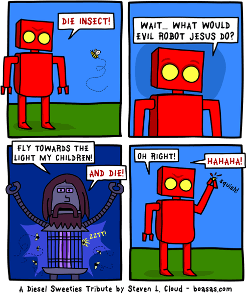 Download Steven Cloud's Guest Comic - Robot Jesus - Full Size PNG Image ...