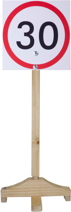 Download Sign And Wooden Pole - Traffic Sign - Full Size PNG Image - PNGkit