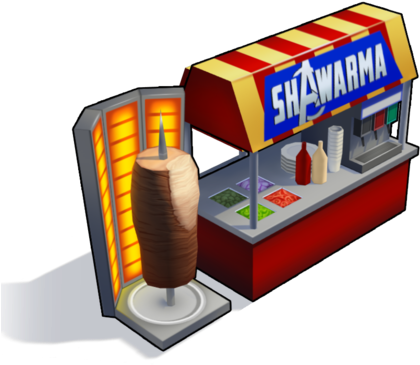 Download Shawarma Stand Display - Shawarma Stand Cartoon - Full Size ...