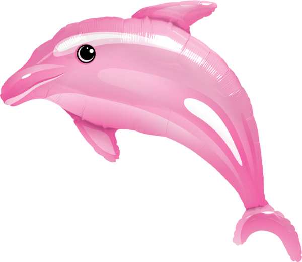 Download 42" Giant Delightful Dolphin Balloon Pink Sea Life - Pink ...