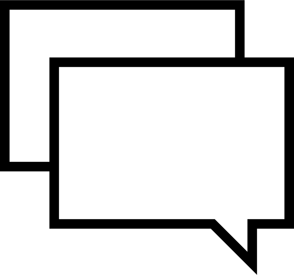 Download Rectangular Speech Bubbles - Talk Square Png - Full Size PNG ...