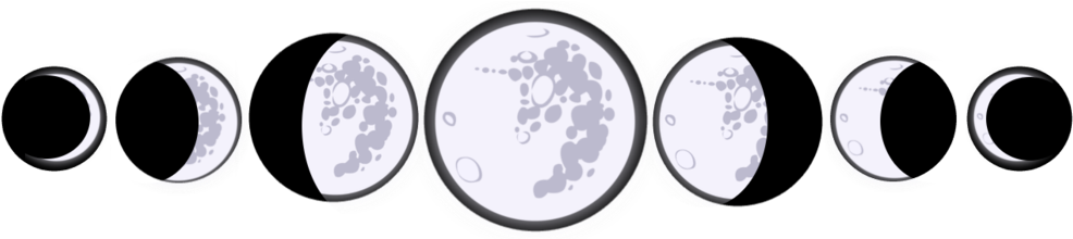 Download Moon Phases Cliparts - Phases Of The Moon Clipart - Full Size ...