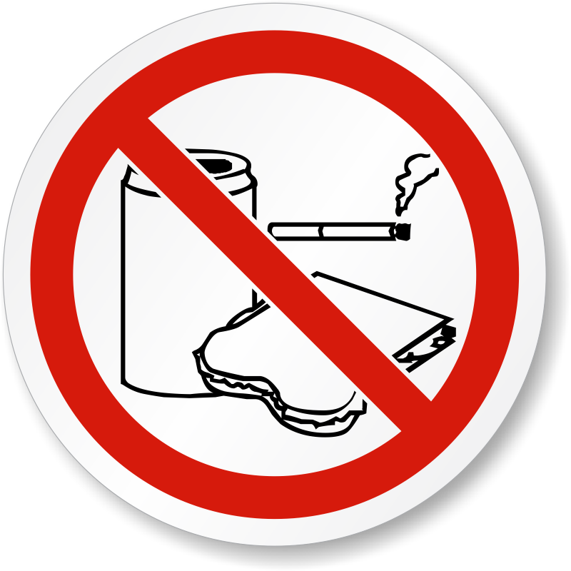 Download Iso Do Not Eat, Drink Or Smoke Label - No Food Or Drink Symbol ...