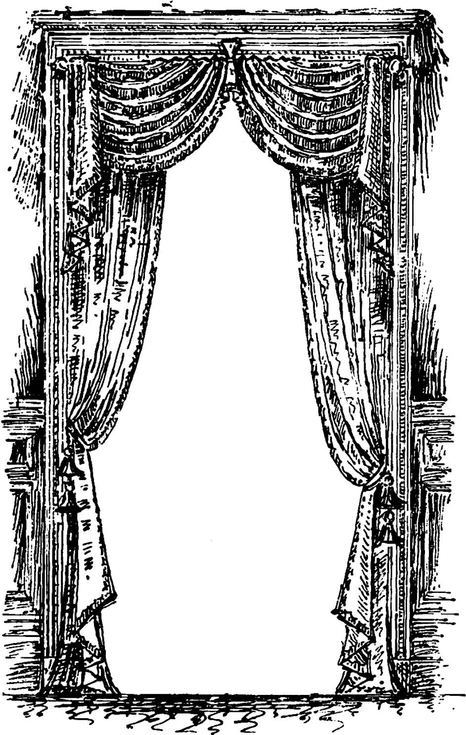 Download Digital Curtain Frame Border Design Downloads - Window Valance ...