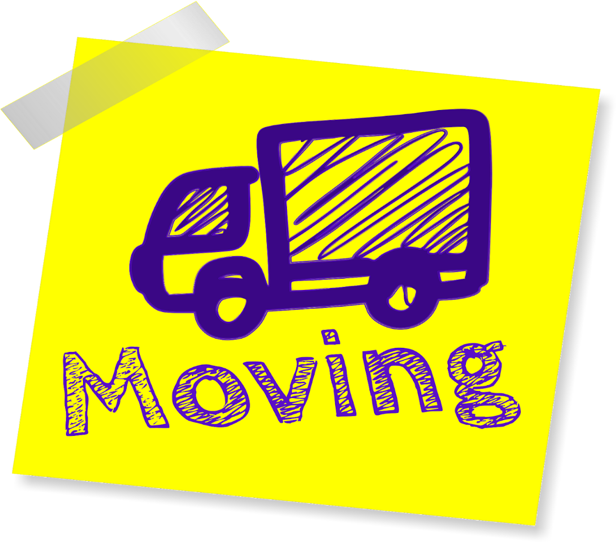Download Moving Post It - Moving House - Full Size PNG Image - PNGkit