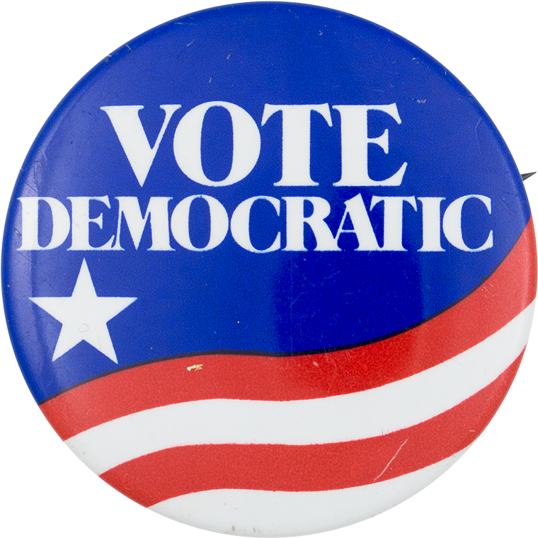 Download Vote Democratic Flag Political Button Museum - Full Size PNG ...