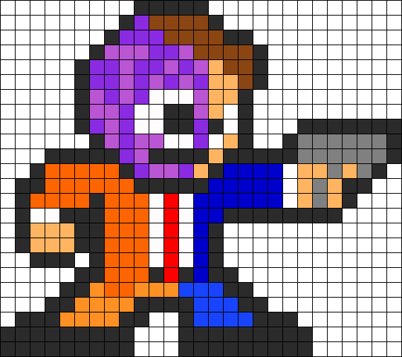 Download Twoface Perler Bead Pattern / Bead Sprite - Two Face Pixel Art ...