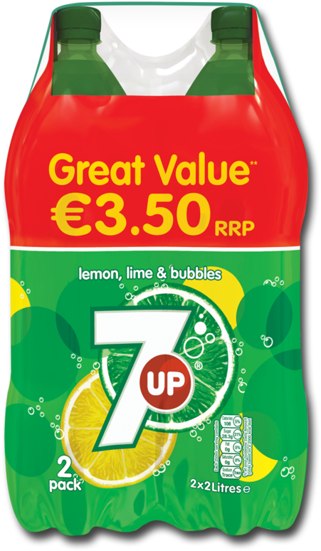 Download 7up Twin Pack 2x2ltr - 7up New - Full Size PNG Image - PNGkit