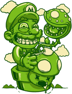 Download Super Mario Shrooms - Mario High On Shrooms - Full Size PNG ...