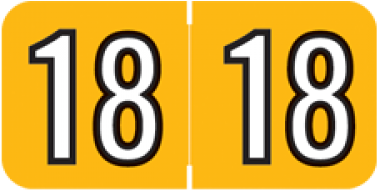Download Yellow/black 18 Amerifle Year Labels Size 3/4h X - Label ...