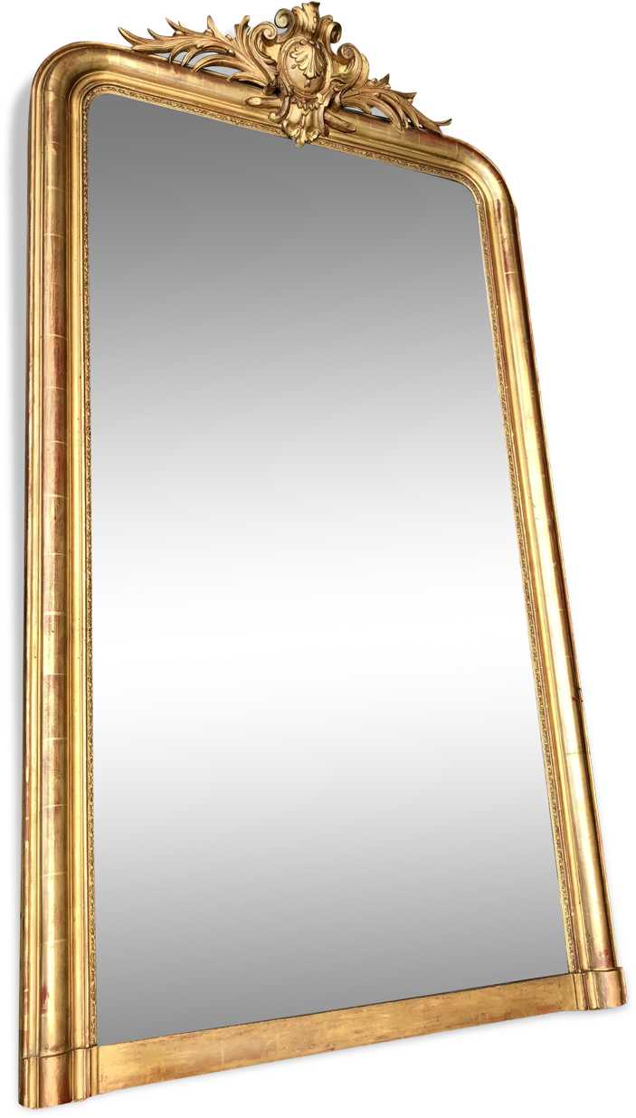 Download Large Golden Mirror With Gold Leaf 170x96 Cm - Mirror - Full ...