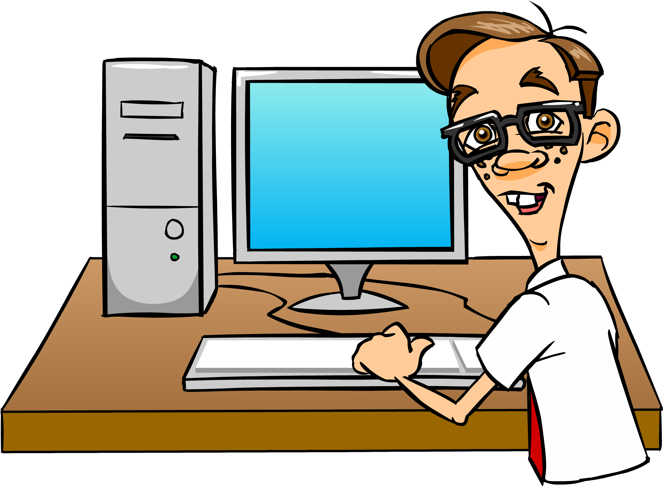 Download Computer Nerd Png - Nerd On Computer - Full Size PNG Image ...