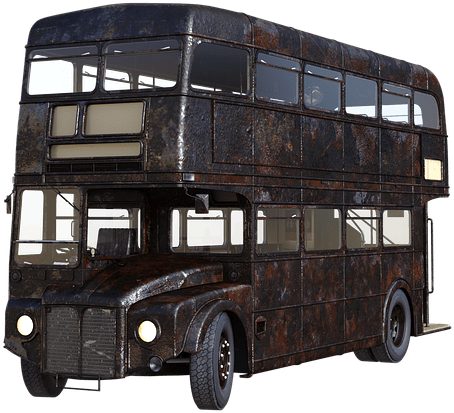 Download London Bus Rusty - Bus - Full Size PNG Image - PNGkit