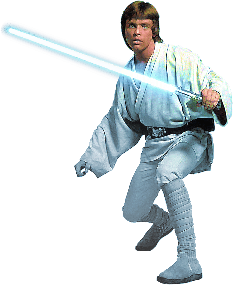 Download After Dropping His Blue Lightsaber, Along With A Hand - Luke ...