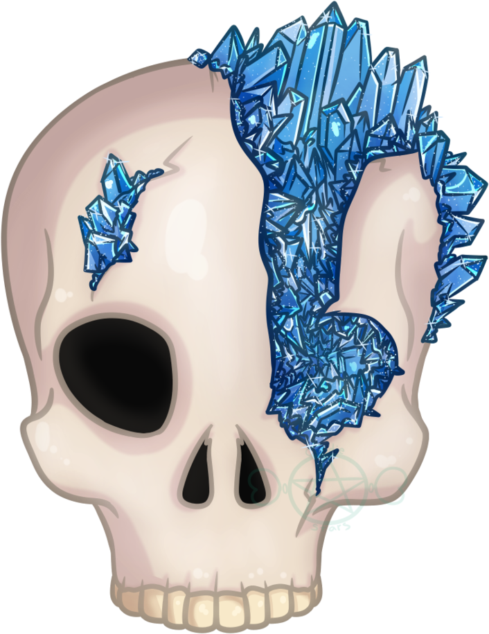 Download Blue Crystal Skull - Blue - Full Size PNG Image - PNGkit