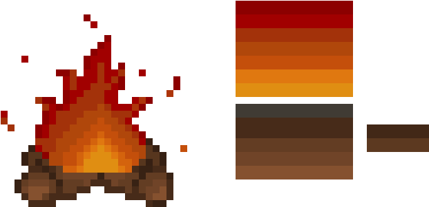Download Campfire - Pixel Art - Full Size PNG Image - PNGkit