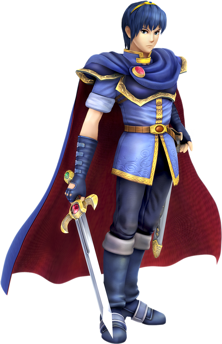 Download Never Miss A Moment - Smash Bros Marth Render - Full Size PNG ...