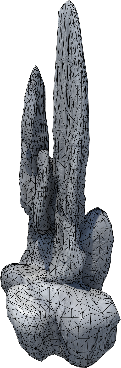 Download Rock 04 Render 1 Lou Poly Setka - Hand - Full Size PNG Image ...