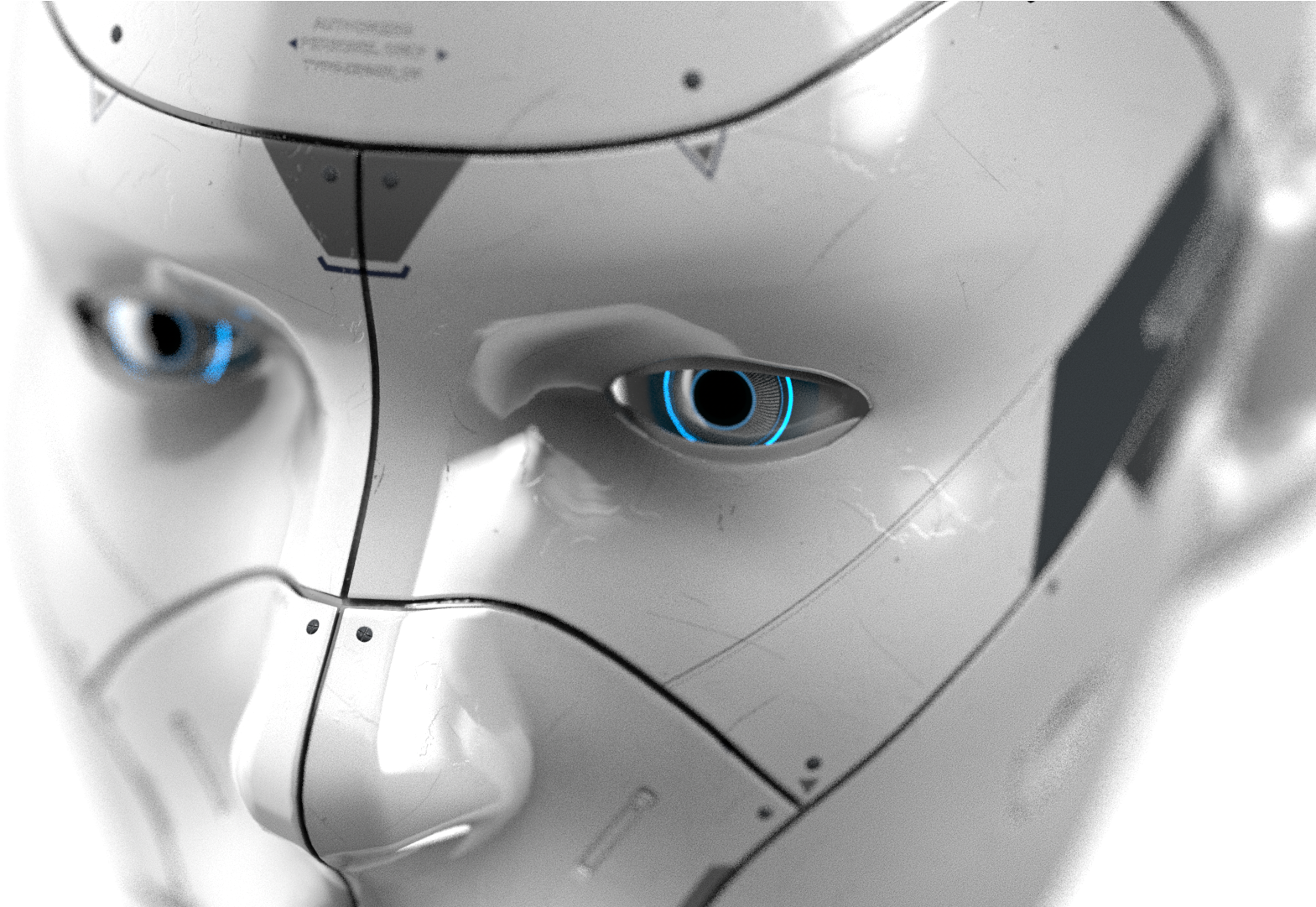Download Eyes And Mouth, Giving A Real Sense Of The Robot Face - Close ...