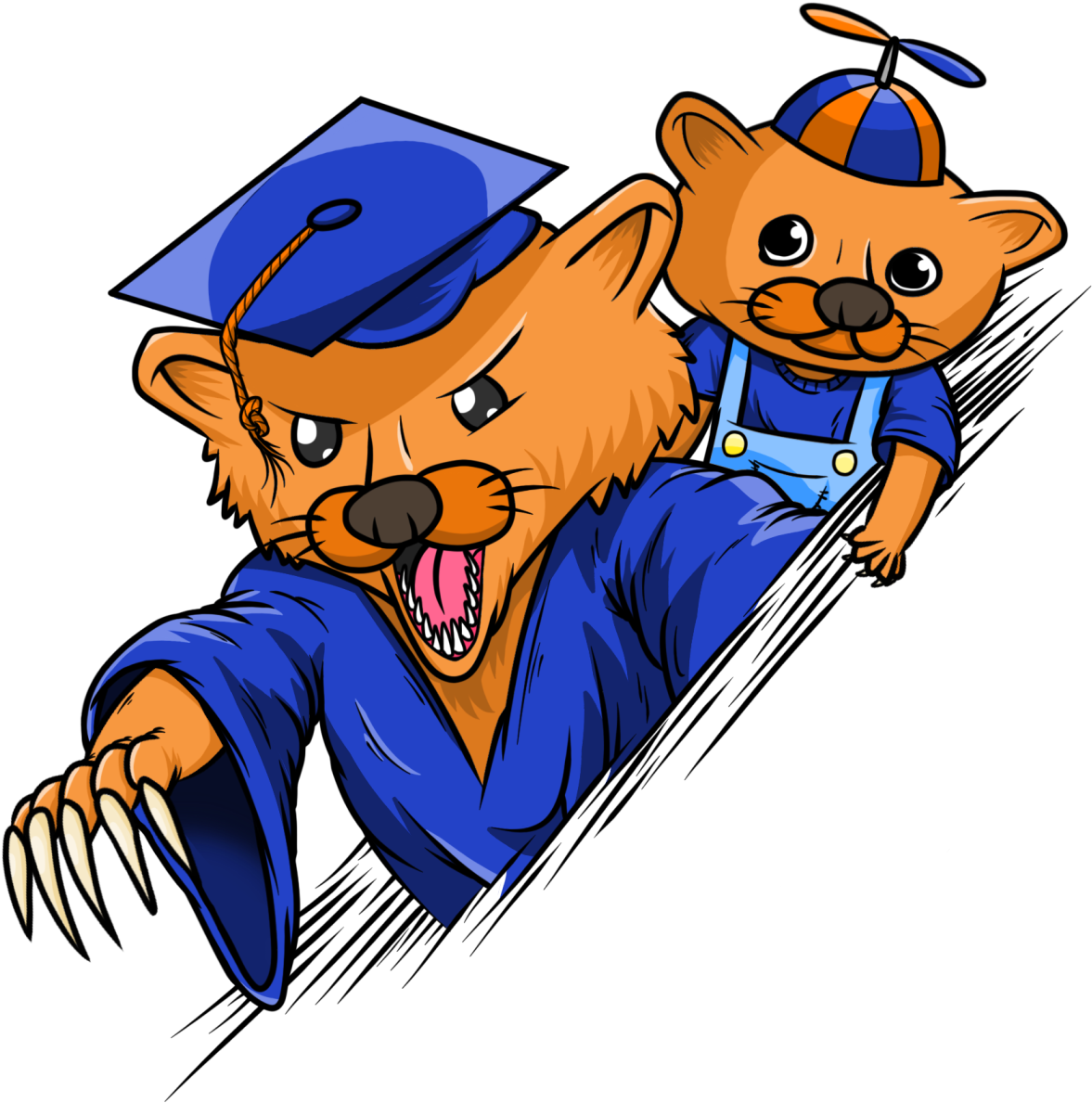 Download Cub Graduating Cartoon - Cartoon - Full Size PNG Image - PNGkit