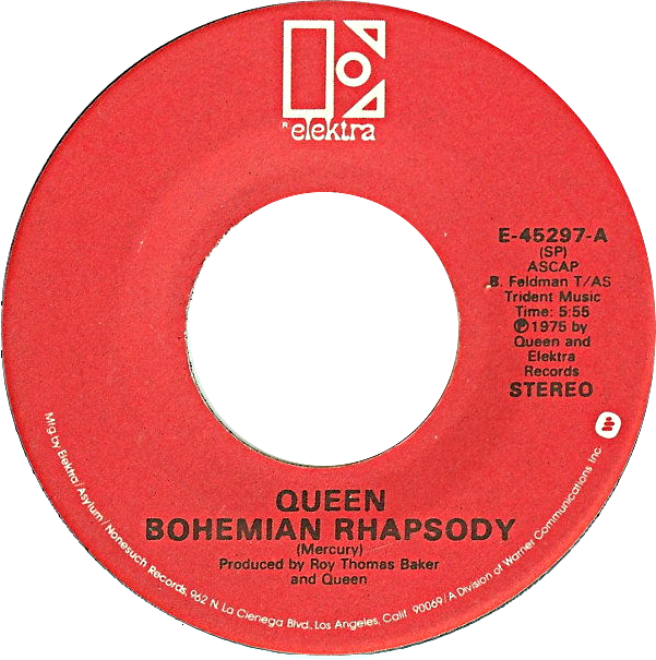 Download Bohemian Rhapsody By Queen Us Vinyl Red Label - Queen Bohemian ...
