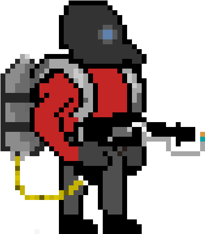 Download Pyro Tf2 - Pixel Art - Full Size PNG Image - PNGkit