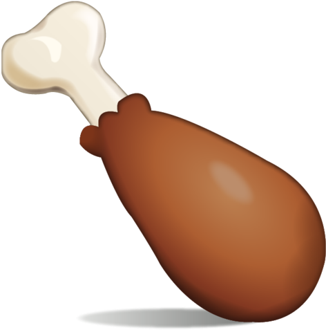 Download Download Poultry Leg Emoji Icon - Chicken Wing Emoji Png ...