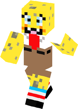 Download Bob Esponja Skin - Minecraft Skin Bob Esponja - Full Size PNG ...