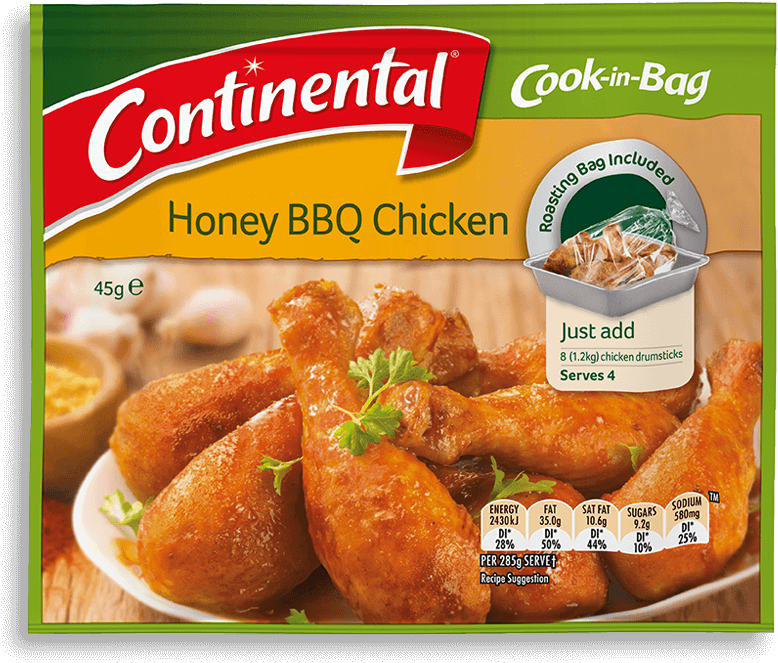 Download Continental Cook-in-bag Recipe Base Honey Bbq Chicken - Full ...