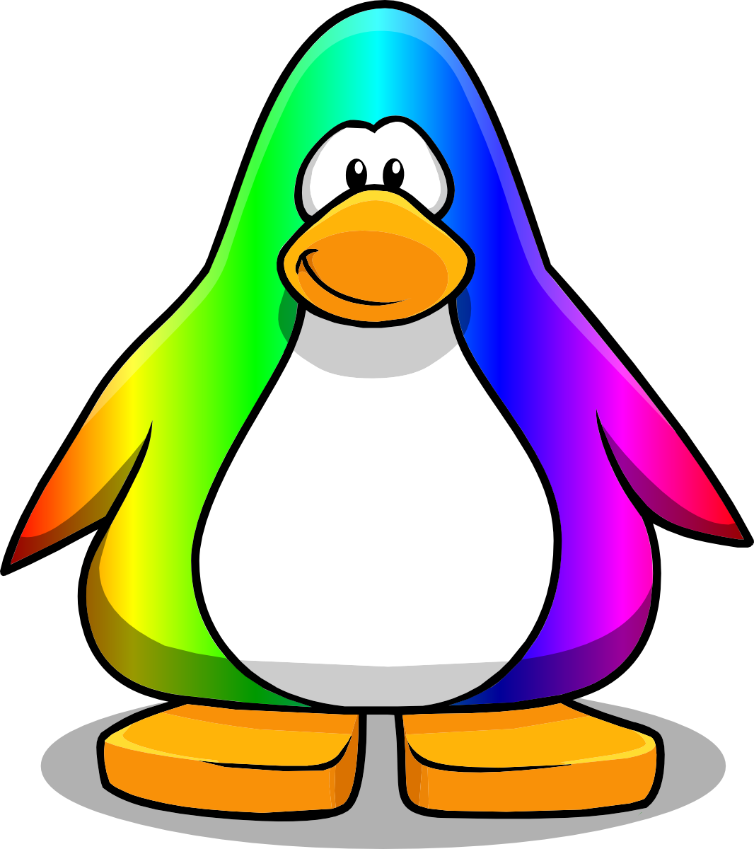Download Fanart Rainbow Penguin P-p Player Card New - Club Penguin ...