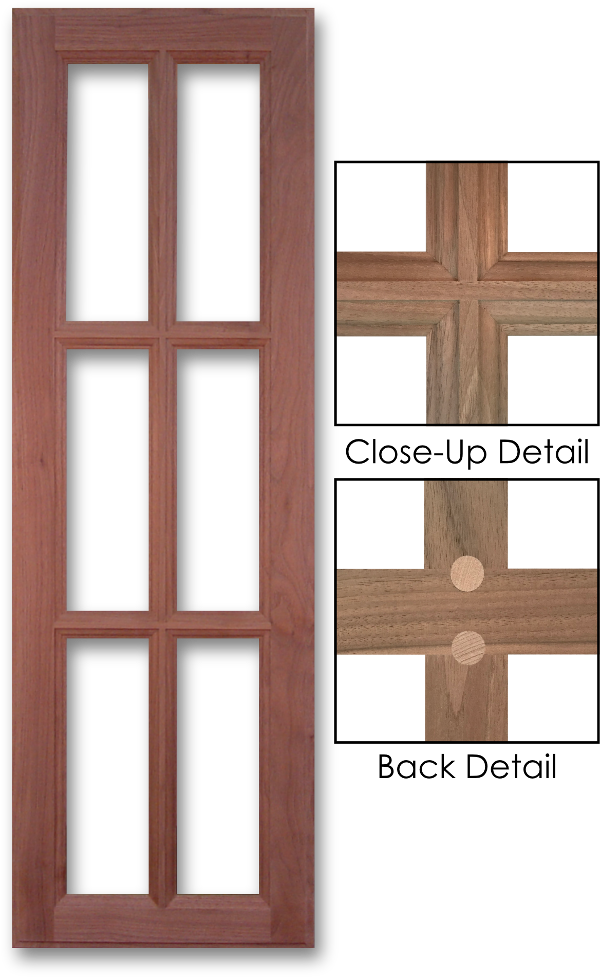 Download 700 Black Walnut Mullion Grid Close-up Details Front - Mullion ...
