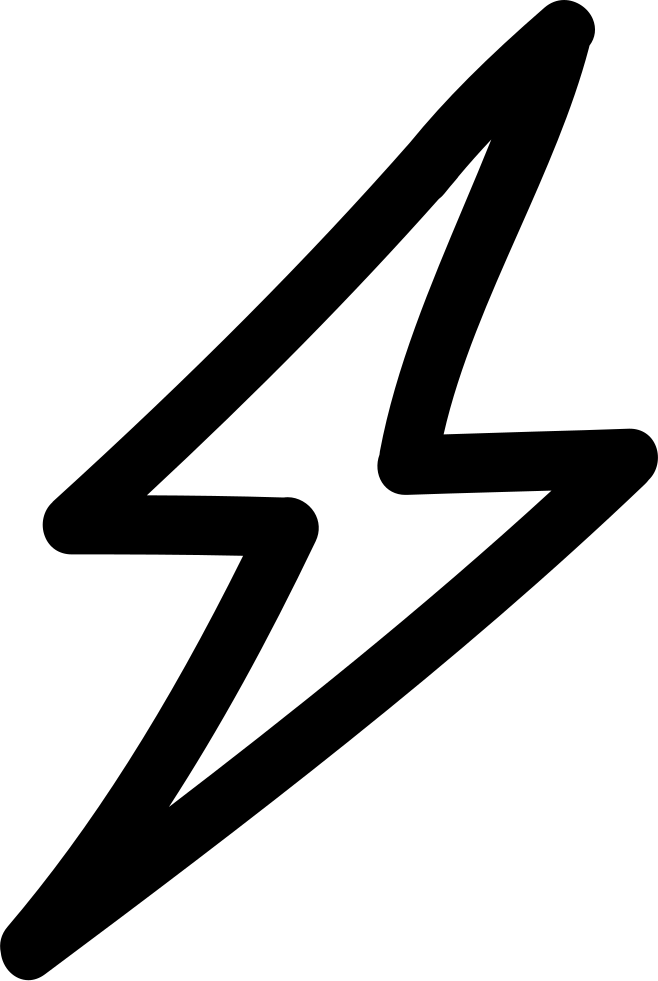 Download Thunder Bolt Hand Drawn Shape Outline Comments - Thunderbolt ...