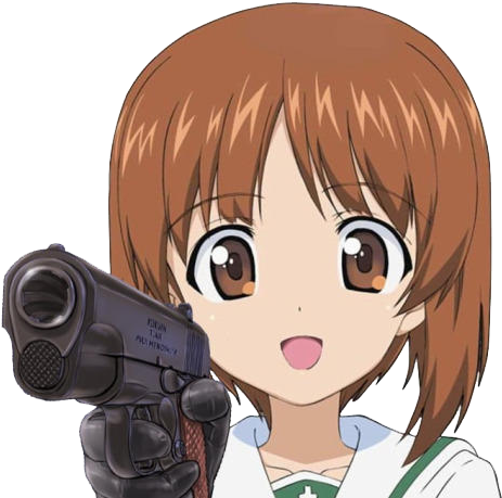 Download Pointing A Gun At You , - Girls Und Panzer Gun - Full Size PNG ...